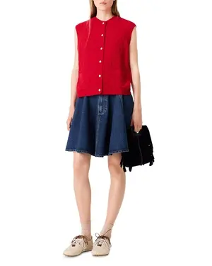Maje Lidilou Textured Knit Top
