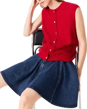 Maje Lidilou Textured Knit Top