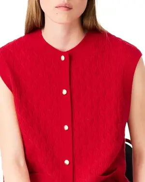 Maje Lidilou Textured Knit Top