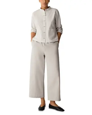 Eileen Fisher Wide Leg Ankle Pants - Chalk