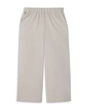 Eileen Fisher Wide Leg Ankle Pants - Chalk