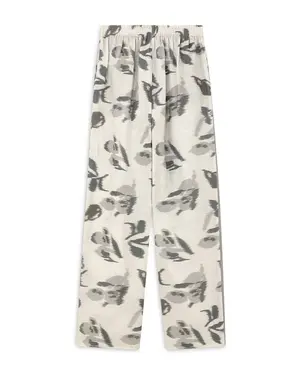 Emporio Armani Linen Flower Print Pants
