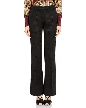 Etro Floral Bootcut Pants - Black