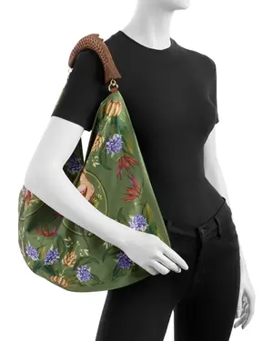 Farm Rio Satin Scarf Medium Shoulder Bag