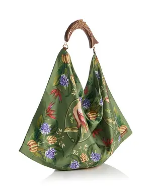 Farm Rio Satin Scarf Medium Shoulder Bag