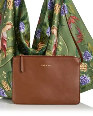 Farm Rio Satin Scarf Medium Shoulder Bag
