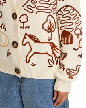 Farm Rio Countryside Cornelli Wool Cardigan