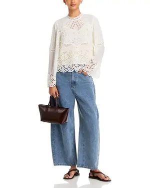 Farm Rio Richilieur Lace Blouse