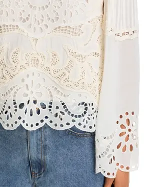Farm Rio Richilieur Lace Blouse