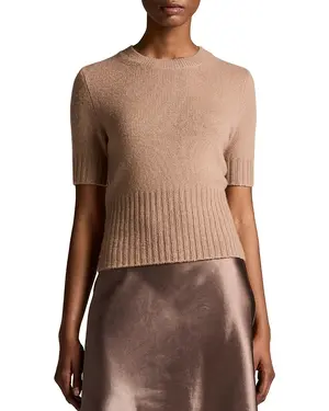 Vince Wool Cashmere Ribbed Sweater - Toffee
