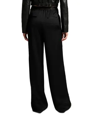 Vince Mid Rise Lace Trim Pull On Pants