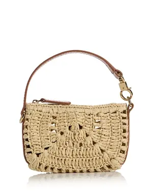 Madewell Straw Crochet Clip Strap Pouch - Natural