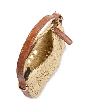 Madewell Straw Crochet Clip Strap Pouch