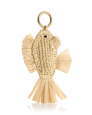 Madewell Crochet Fish Bag Charm - Natural Multi