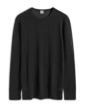 TOTEME Long Sleeve Fine Knit Crewneck Sweater