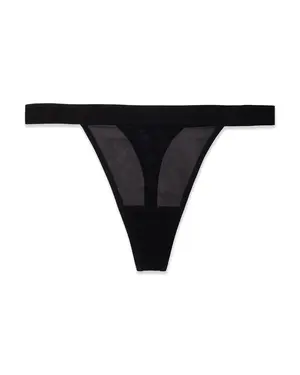 Natori True Zen Mesh Thong - Black