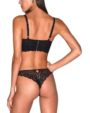 FLEUR DU MAL Bianca Lace Seduce U Plunge Longline Bra