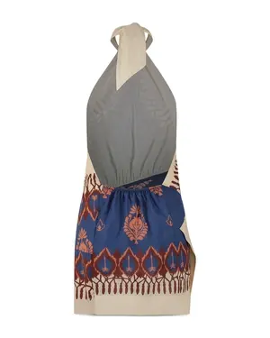 Johanna Ortiz Dreamer Cotton Halter Neck Mini Dress
