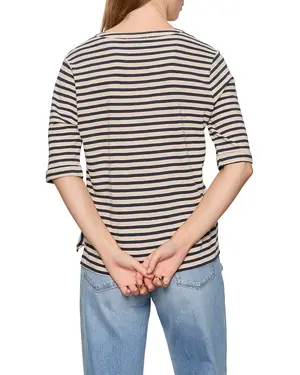 Sanctuary Striped Notch Neck Tee