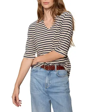 Sanctuary Striped Notch Neck Tee