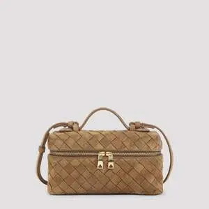 Bottega Veneta Mini Bang Bang Sue Of Vanity Case Handbag - Brown