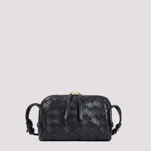 Bottega Veneta Mini Lethestanether Handbag - Black
