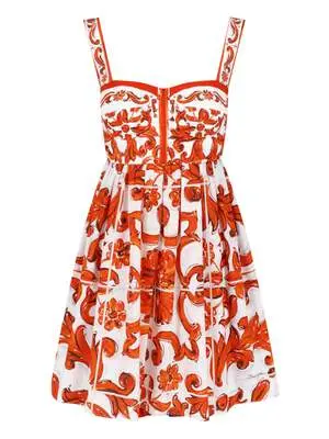 Dolce & Gabbana Cotton Blend Jersey Dress - Multicolor