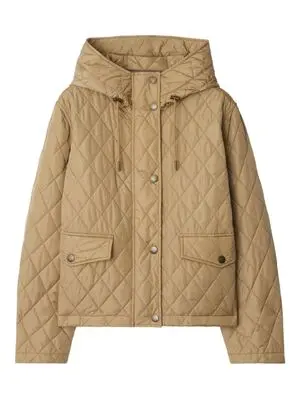 Burberry BURBERRY Quilted Jacket With Adjustable Hood Beige