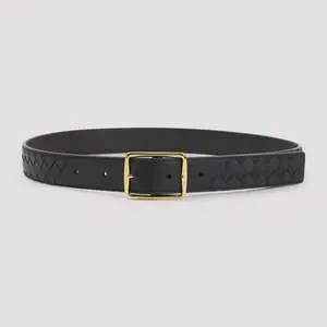 Bottega Veneta Reversible Mini Belt - Black