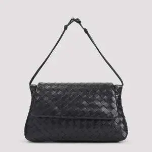 Bottega Veneta Mini Giorno Woven Leather Clutch - Black