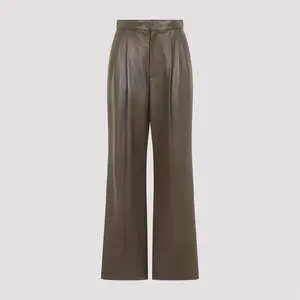 Bottega Veneta Soft Leather Pants, 100% Leather - Green