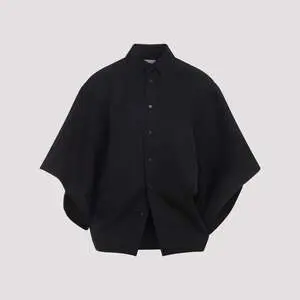 Bottega Veneta Wool Twill Shirt - Black