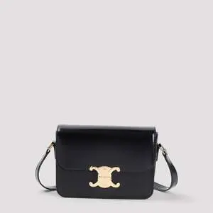 Celine Mini Shoulder Handbag With Elegant Gold Hardware - Black