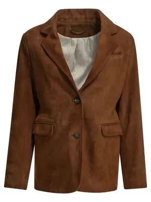GOLDEN GOOSE Chic Sophisticated" Leather Blazer - Brown