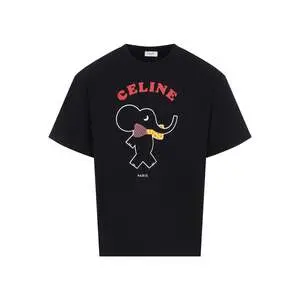 Celine Relaxed Cotton T-shirt - Black