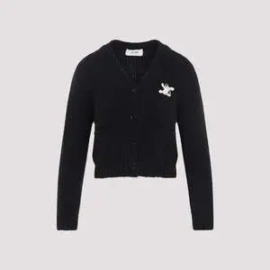 Celine Cashmere And Silk Blend Cardigan With Embellishment