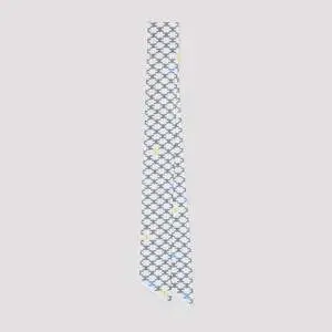Celine Silk Lavallière Scarf 6cm X 100cm - Blue