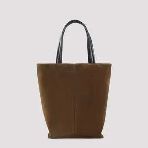 Phoebe Philo Cabas Leather And Suede Basket Bag - Brown