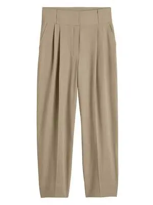 TOTEME Pleated Viscose-wool Trousers