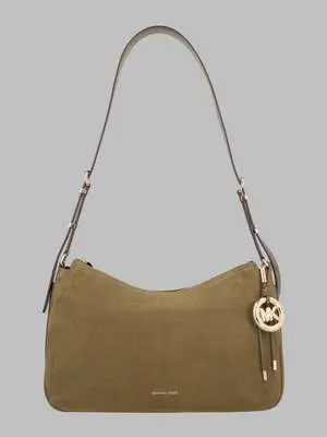 Michael Kors Leather Hobo Shoulder Bag - Green