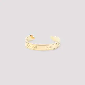 Celine Brass Cuff Bracelet With Polished Finish - Metallic
