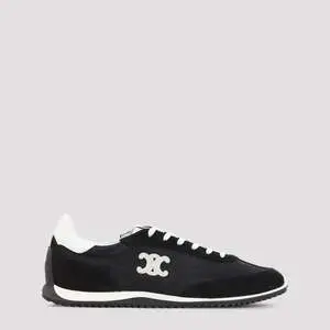 Celine Low Lace-up Sneaker With Signature Motif - Black