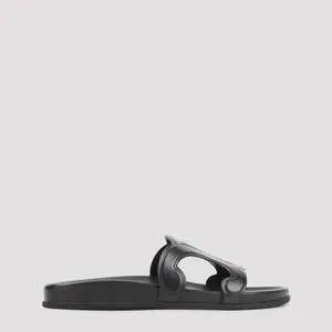 Celine Triomphe Slide Sandals - Black
