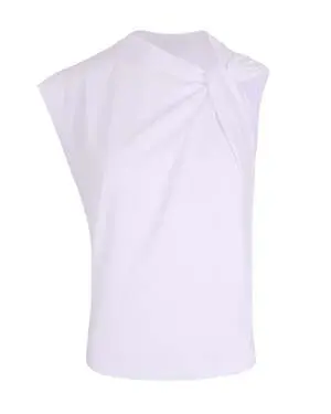 Isabel Marant Étoile Knot Detail Cotton T-shirt - White