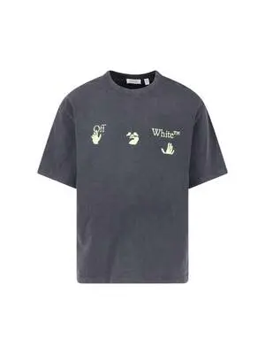 Off-White Graphic Cotton T-shirt - Black
