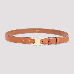 Celine Triomphe Leather Belt - Brown