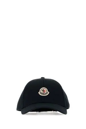Moncler Cotton Baseball Cap With Logo - Black
