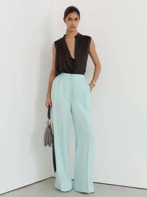 REISS Esther Wide-leg Drawstring Trousers