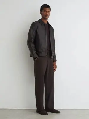 REISS Ortega Jacket - Dark Brown