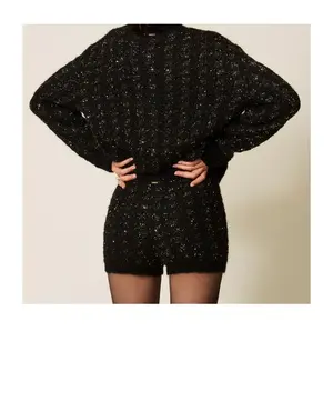 TWINSET Jacquard-knit Shorts